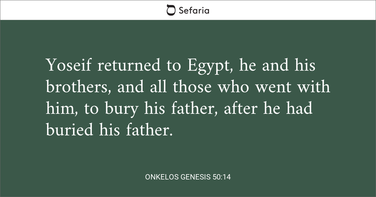 Onkelos Genesis 50:14