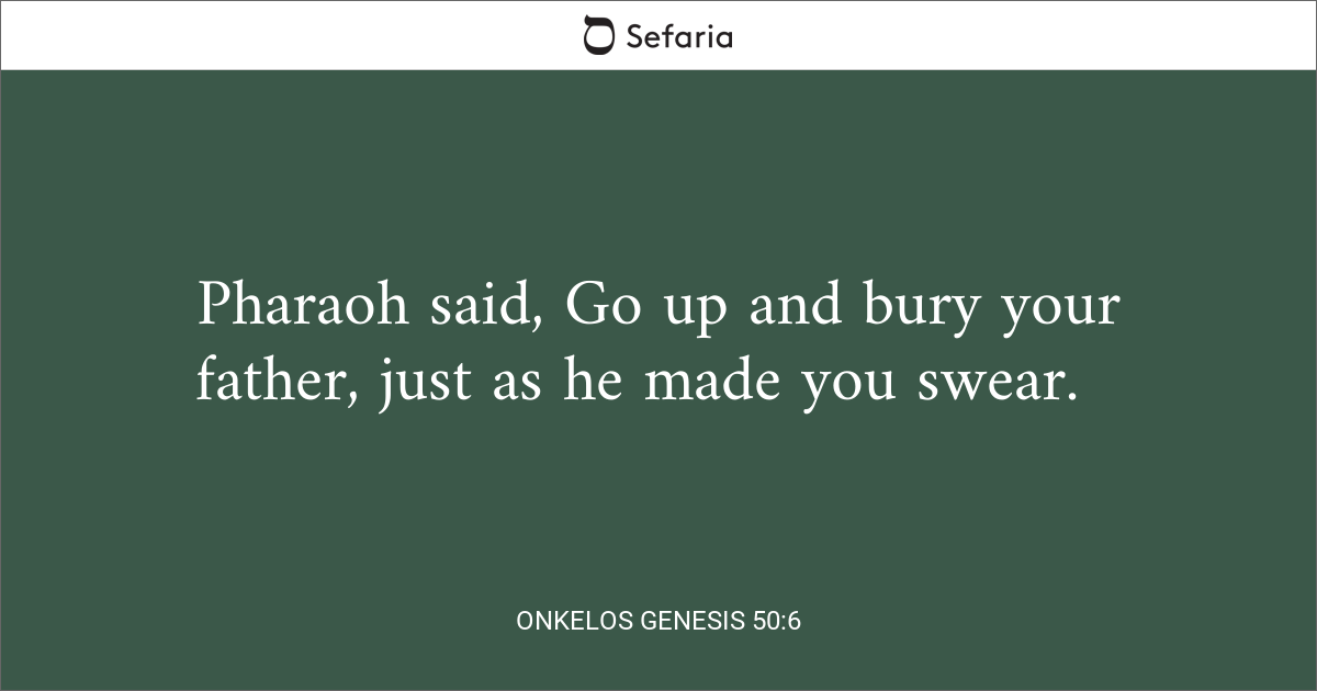 Onkelos Genesis 50:6