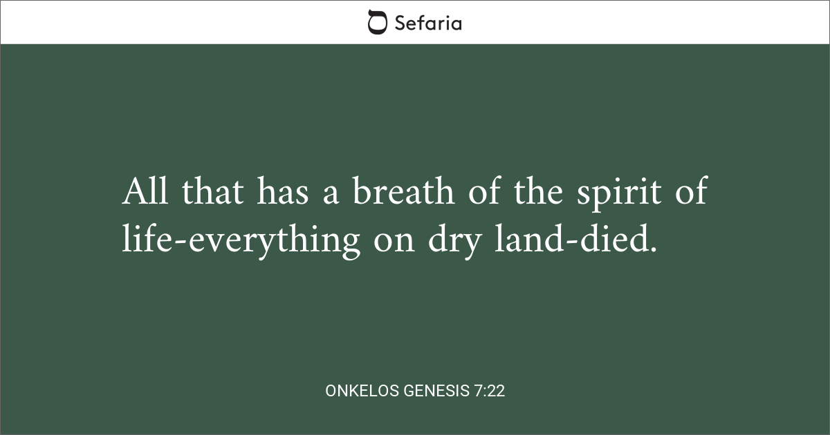 Onkelos Genesis 7:22