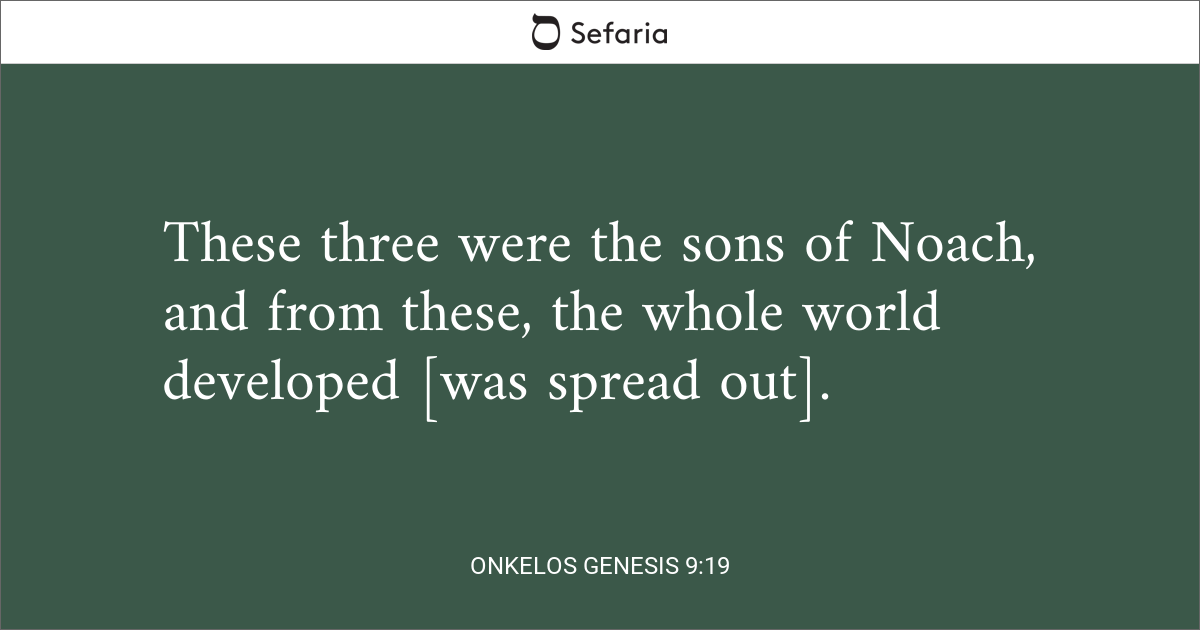 Onkelos Genesis 9:19