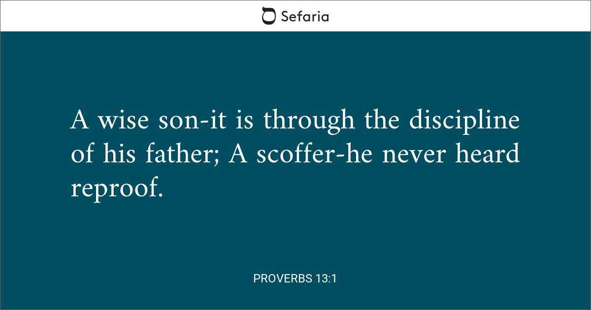 Proverbs 13:1
