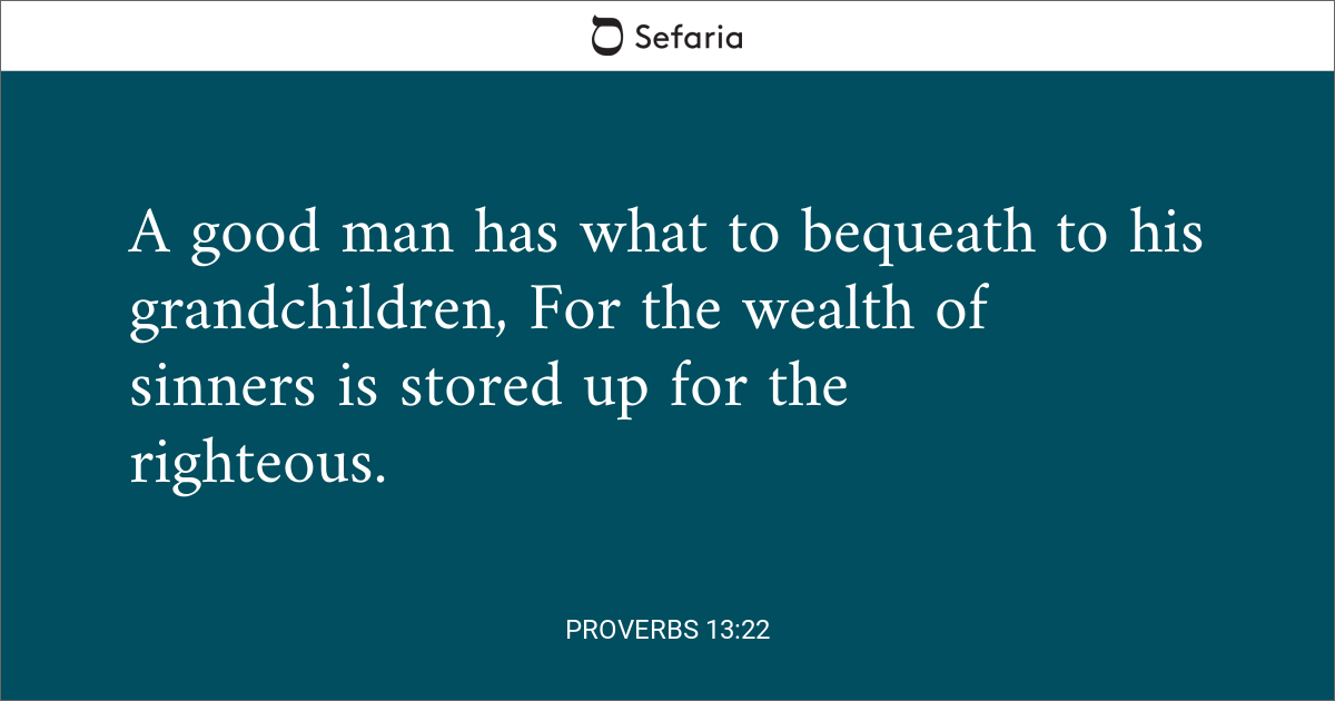 Proverbs 13:22
