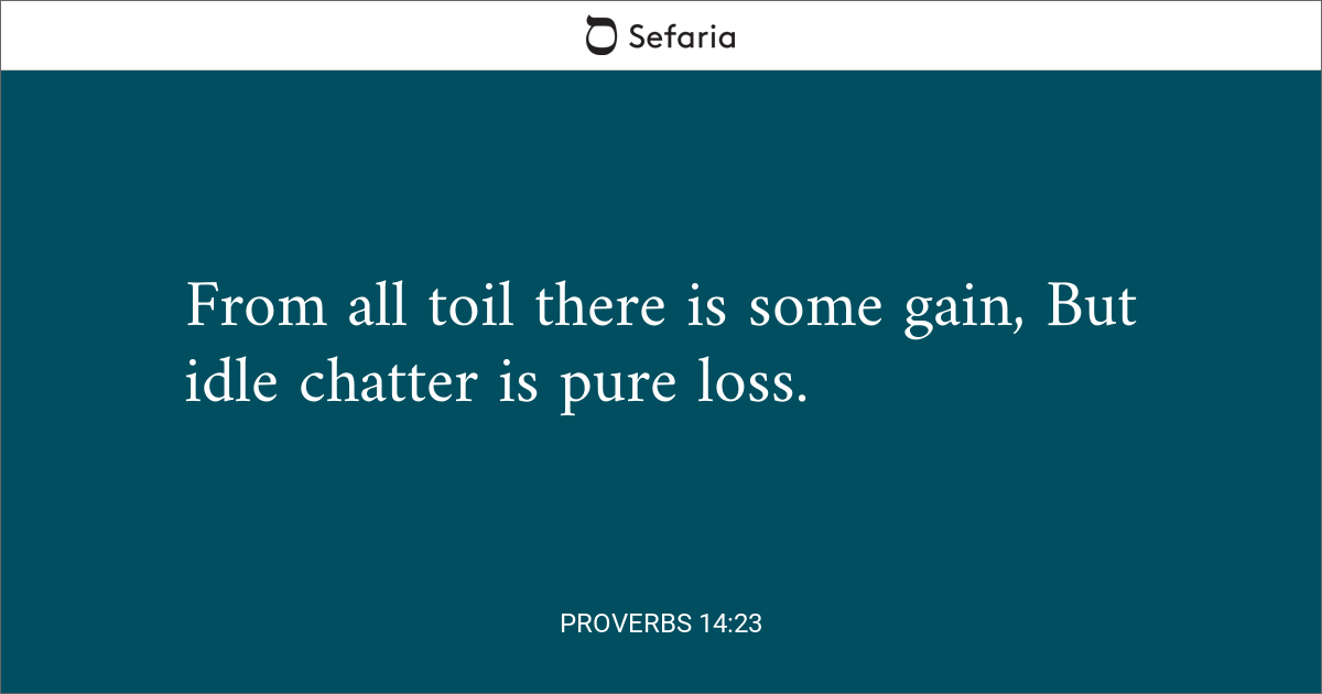 Proverbs 14:23