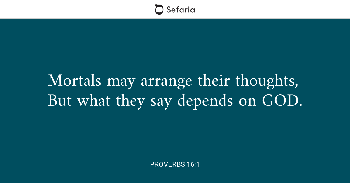 Proverbs 16:1