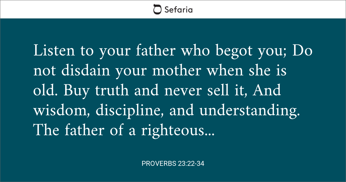 Proverbs 23:22-34