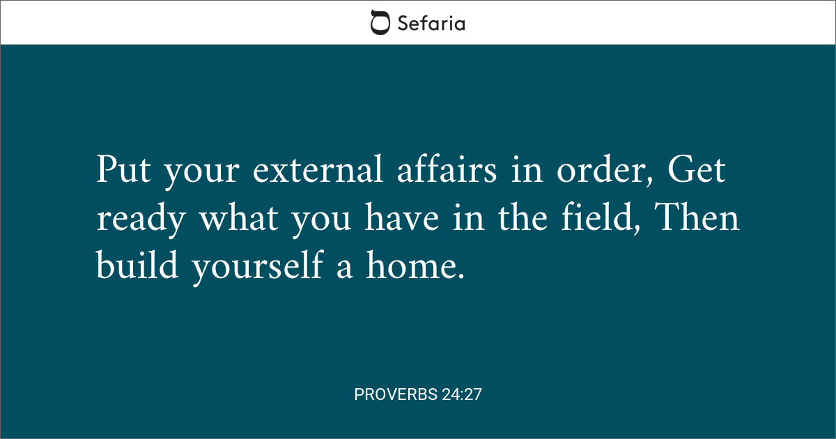 Proverbs 24:27