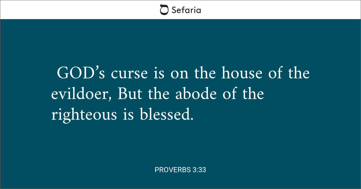 Proverbs 3 33 Sefaria Library