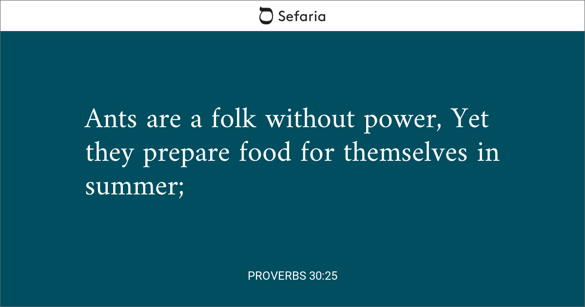 Proverbs 30:25