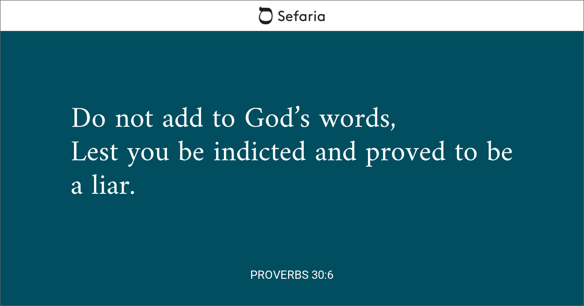 Proverbs 30:6