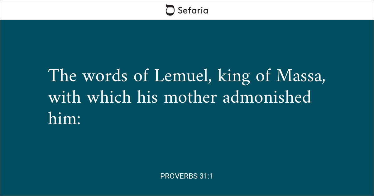 Proverbs 31:1