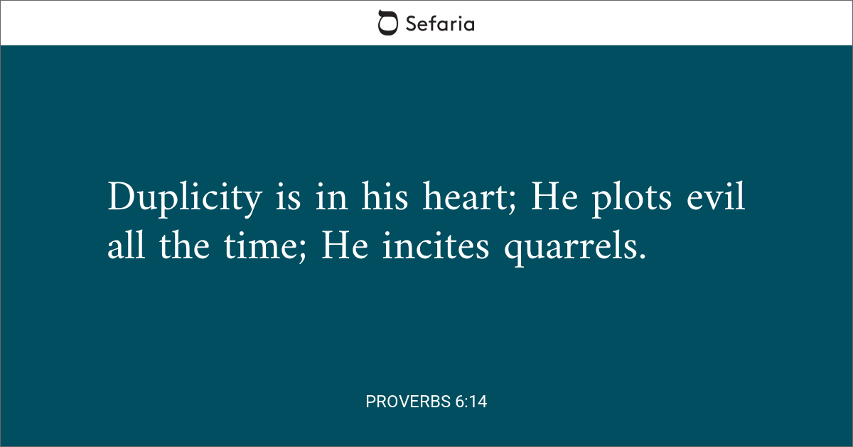 Proverbs 6:14