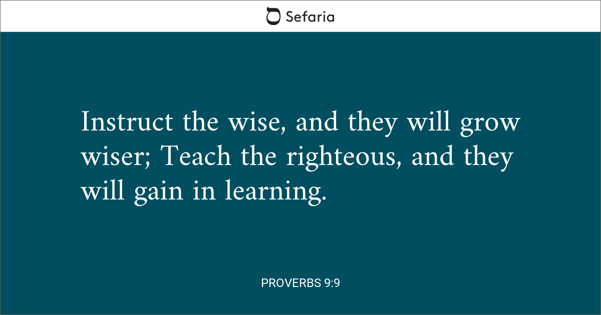 Proverbs 9:9