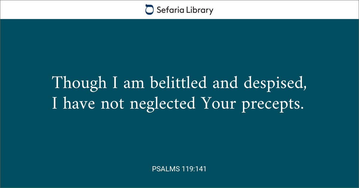 Psalms 119:141 | Sefaria Library