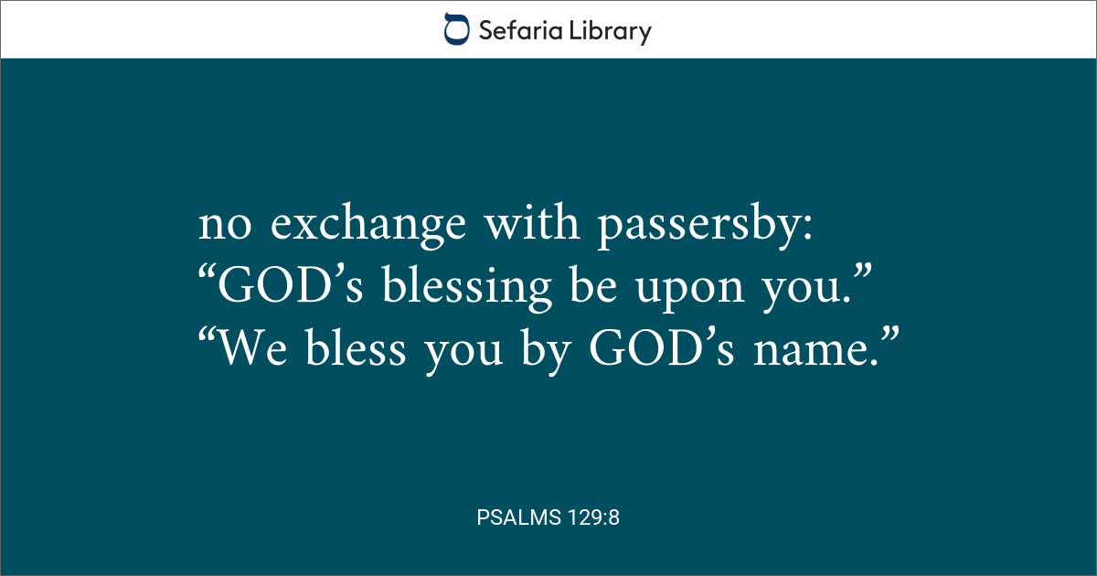 Psalms 129:8 | Sefaria Library
