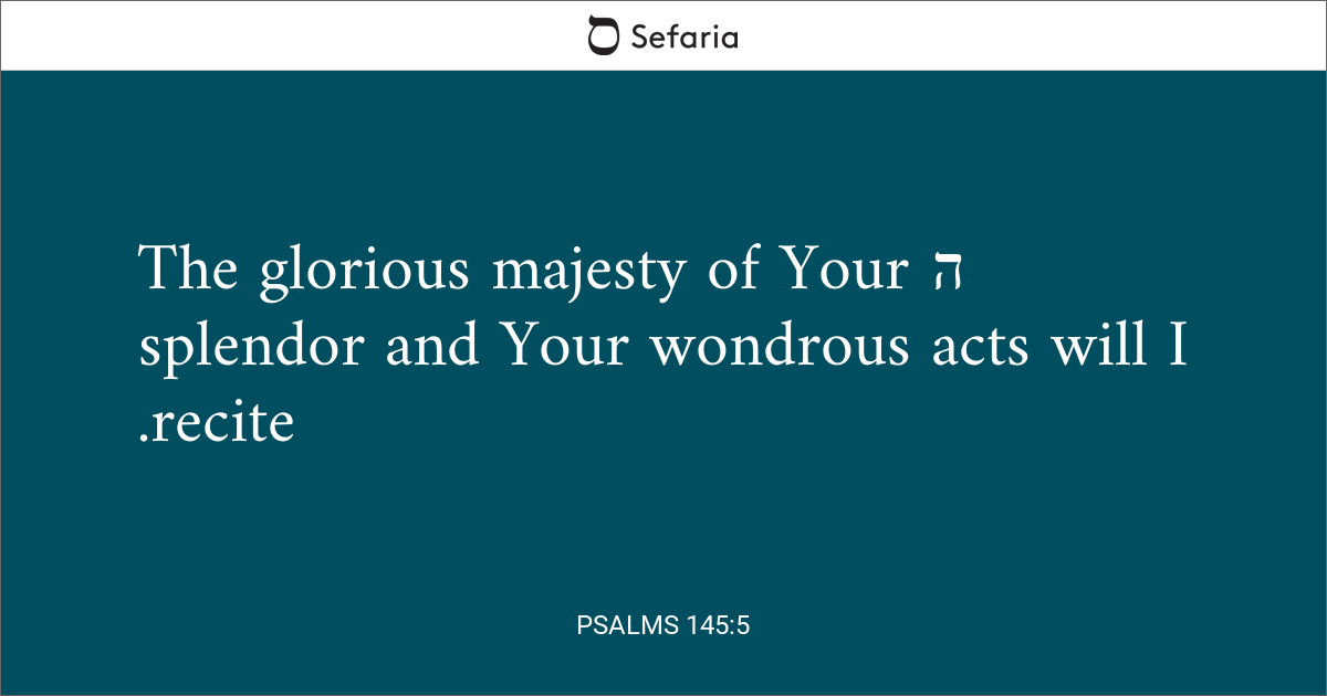 Psalms 145:5