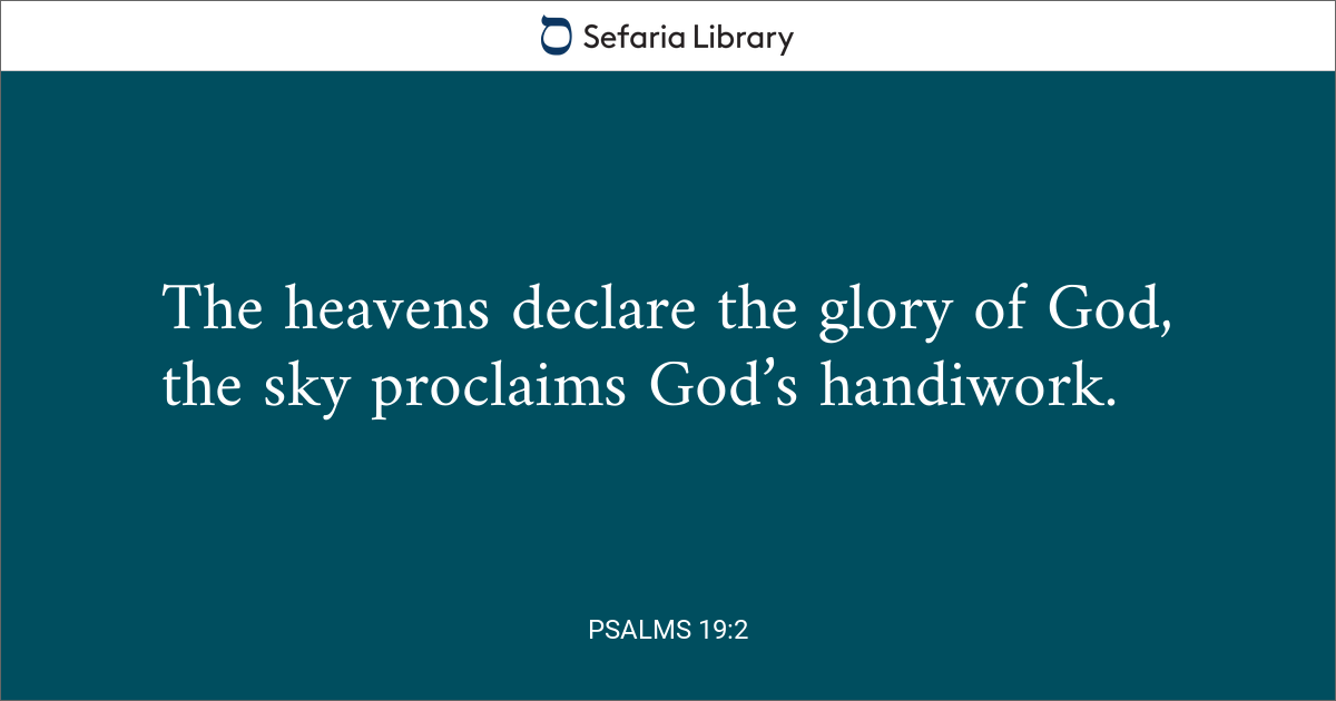 Psalms 19:2 | Sefaria Library