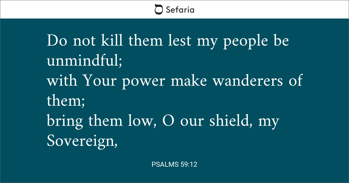 Psalms 59:12 | Sefaria Library
