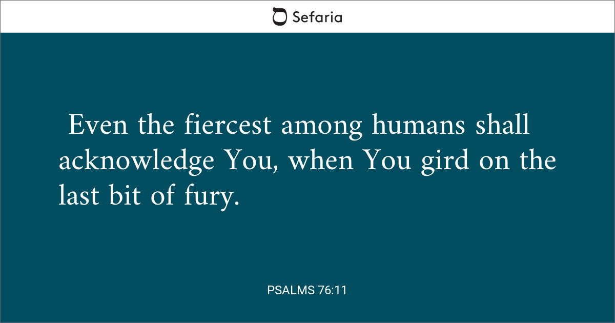 Psalms 76 11 Sefaria Library