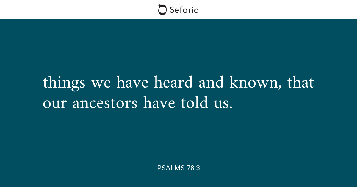 Psalms 78:3