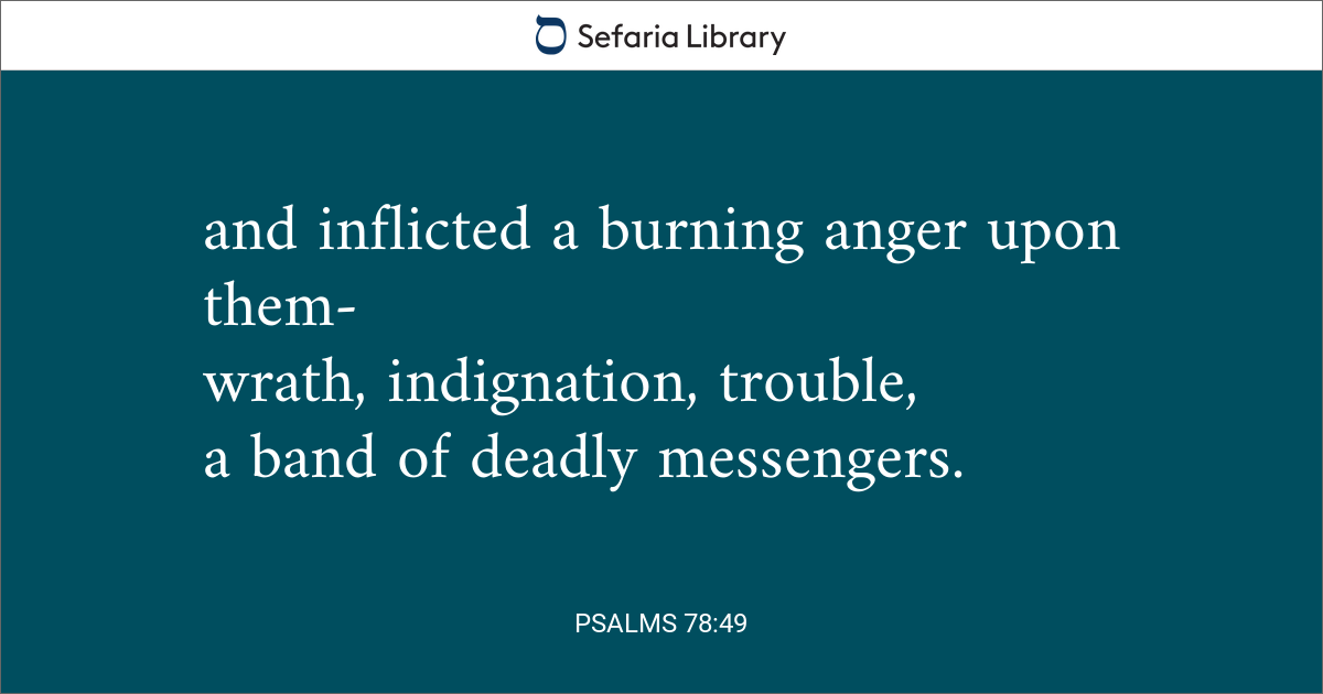 Psalms 78:49 | Sefaria Library