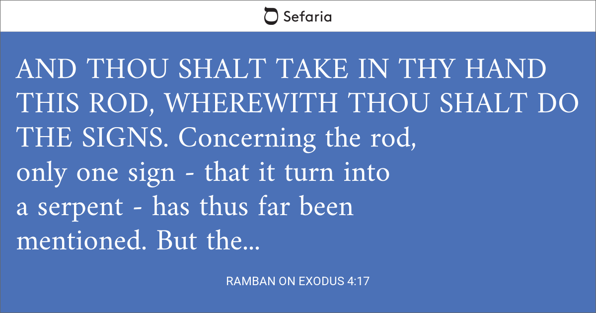 Ramban on Exodus 4:17