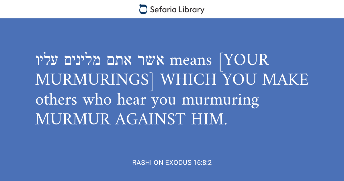 Rashi on Exodus 16:8:2 | Sefaria Library