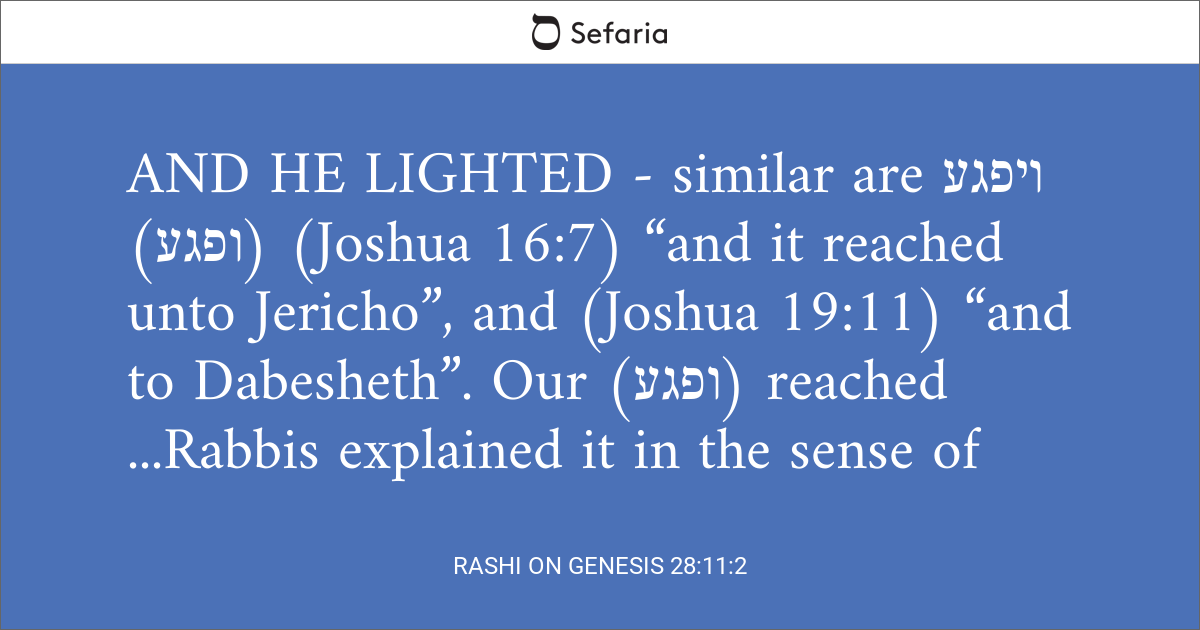 Rashi on Genesis 28:11:2