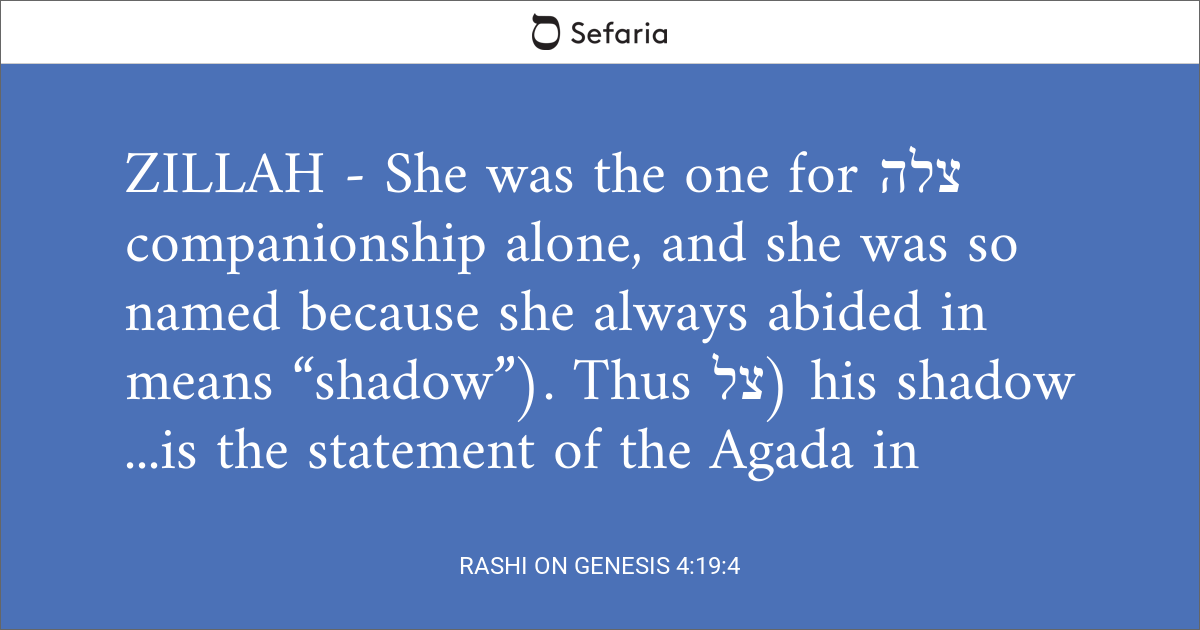 Rashi on Genesis 4:19:4