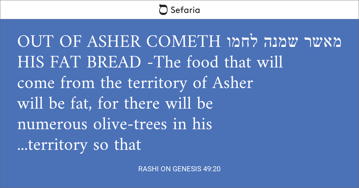 Rashi on Genesis 49:20