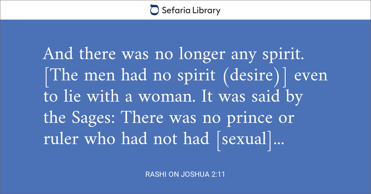 Rashi on Joshua 2:11 | Sefaria Library