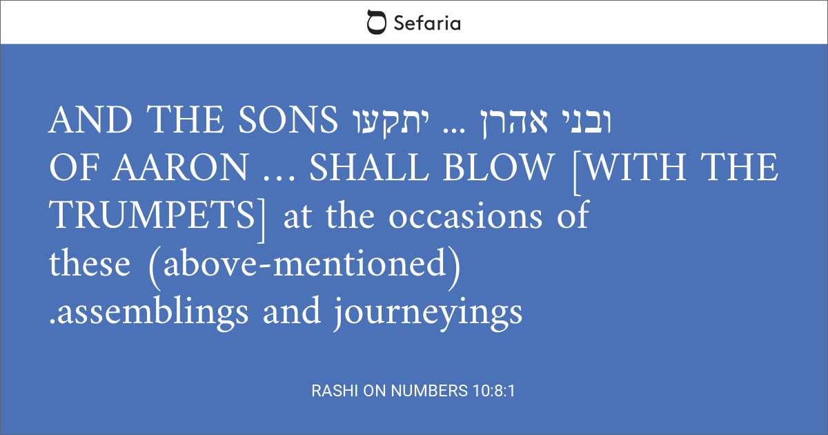 Rashi on Numbers 10:8:1