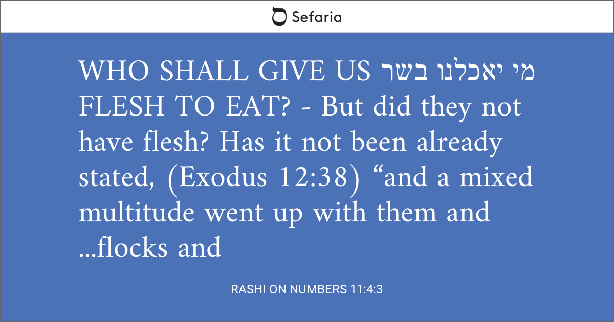 Rashi on Numbers 11:4:3