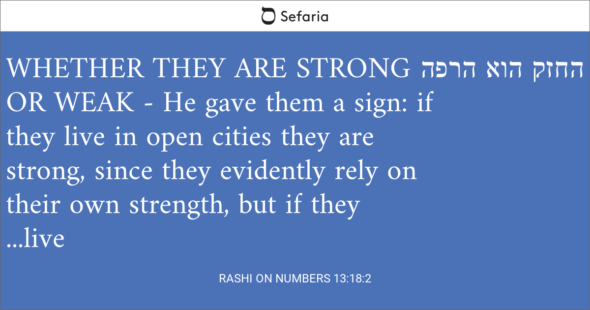 Rashi on Numbers 13:18:2