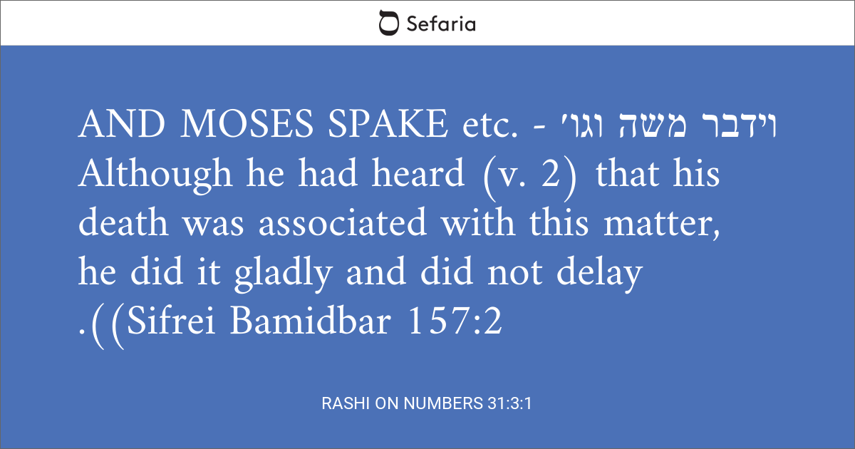 Rashi on Numbers 31:3:1