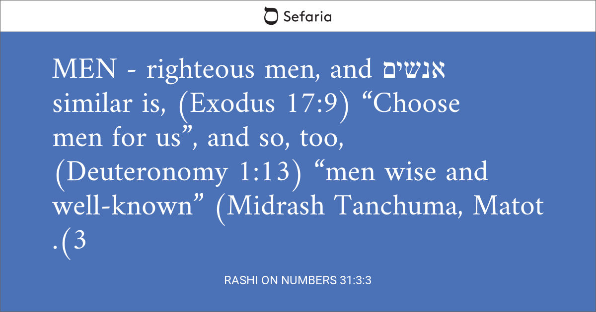 Rashi on Numbers 31:3:3