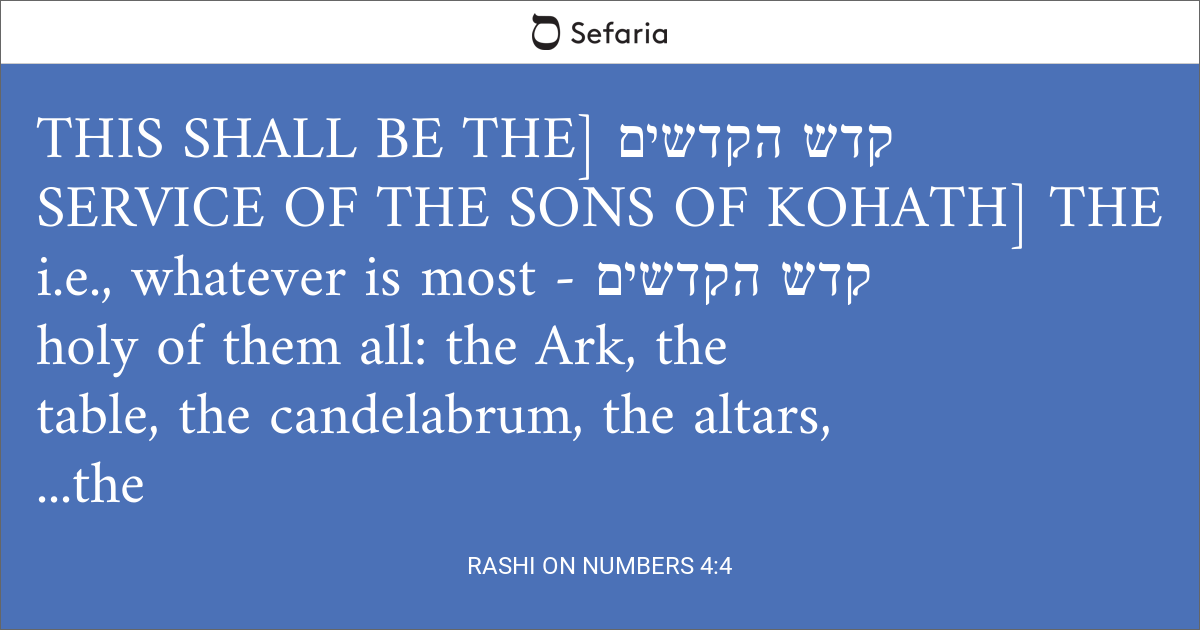 Rashi on Numbers 4:4