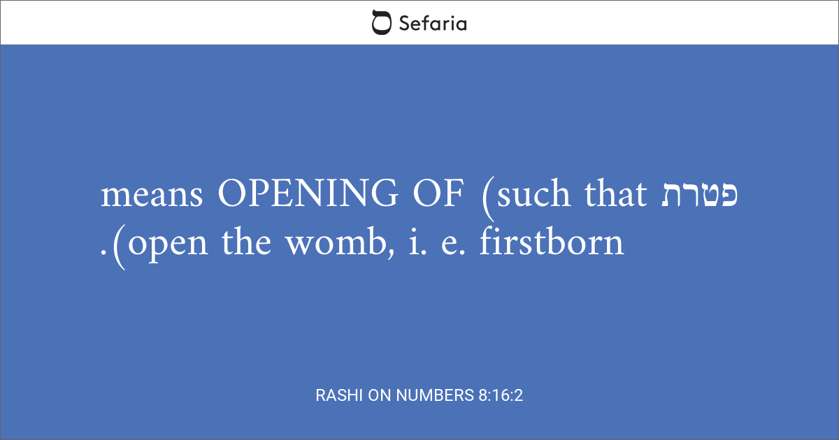 Rashi on Numbers 8:16:2