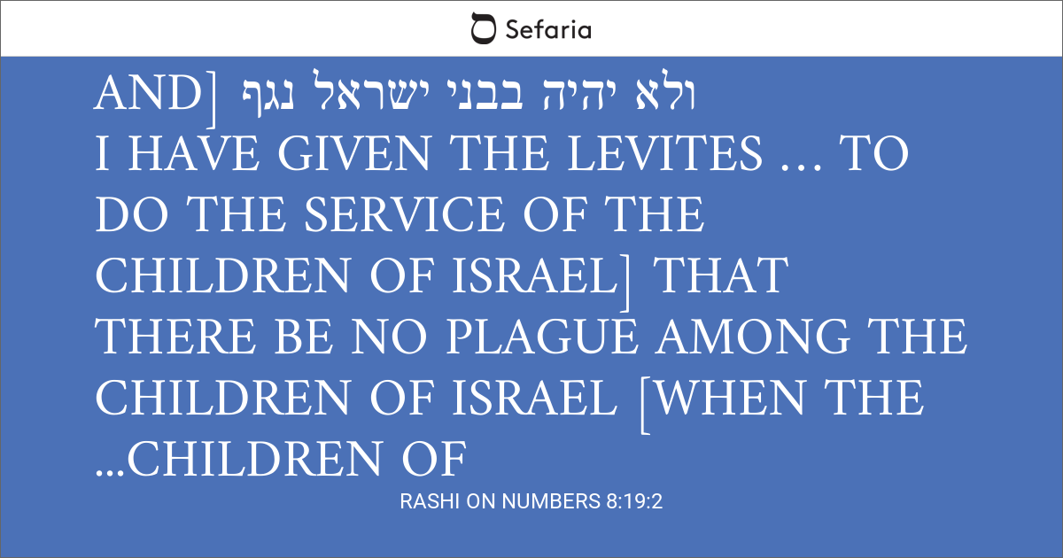 Rashi on Numbers 8:19:2