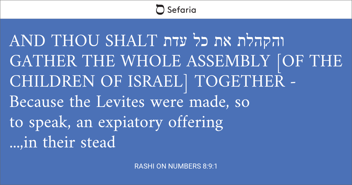 Rashi on Numbers 8:9:1