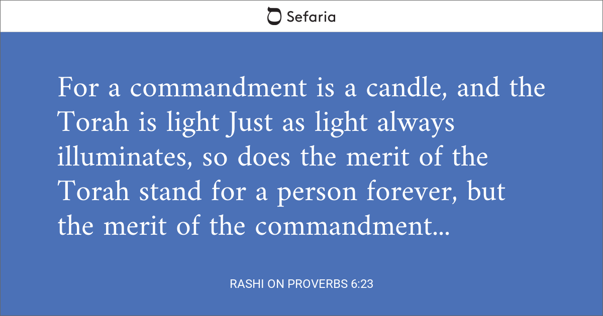 Rashi on Proverbs 6:23