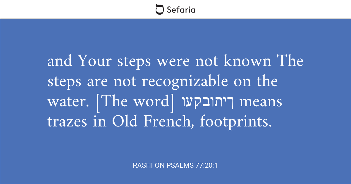 Rashi on Psalms 77:20:1 | Sefaria Library