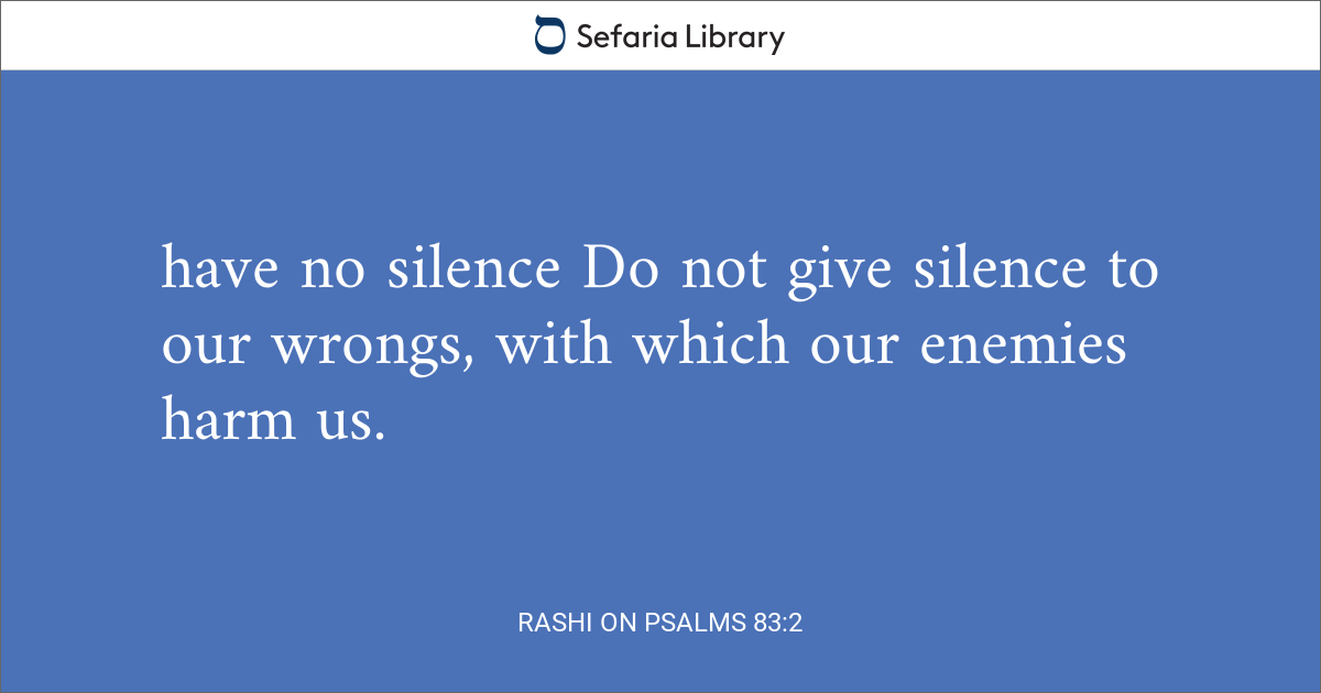 Rashi on Psalms 83:2 | Sefaria Library