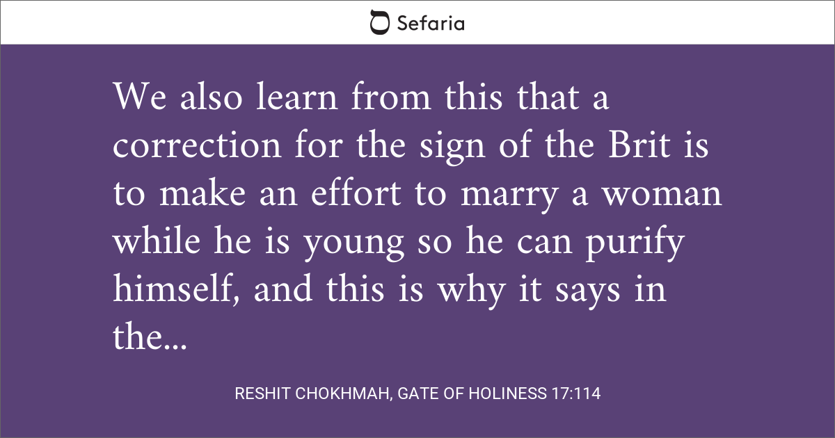 Reshit Chokhmah, Gate of Holiness 17:114