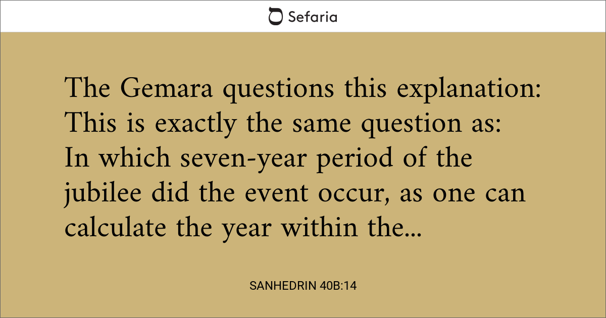 Sanhedrin 40b:14