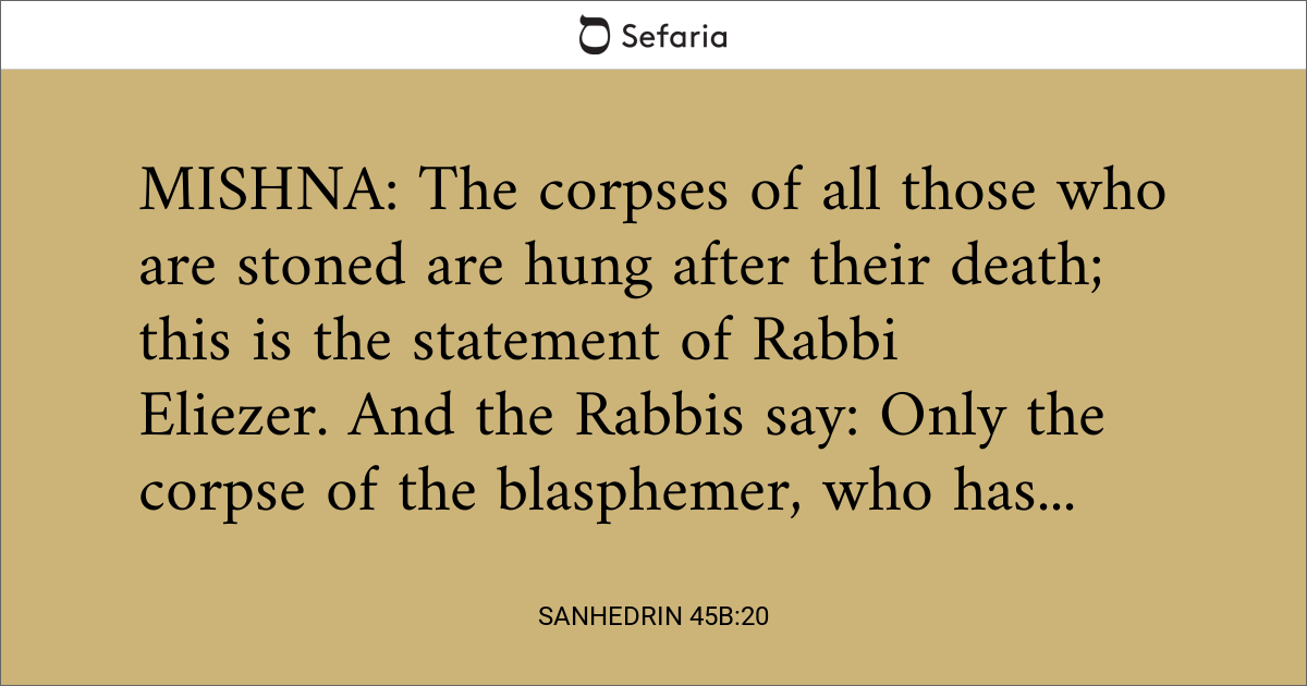 Sanhedrin 45b:20