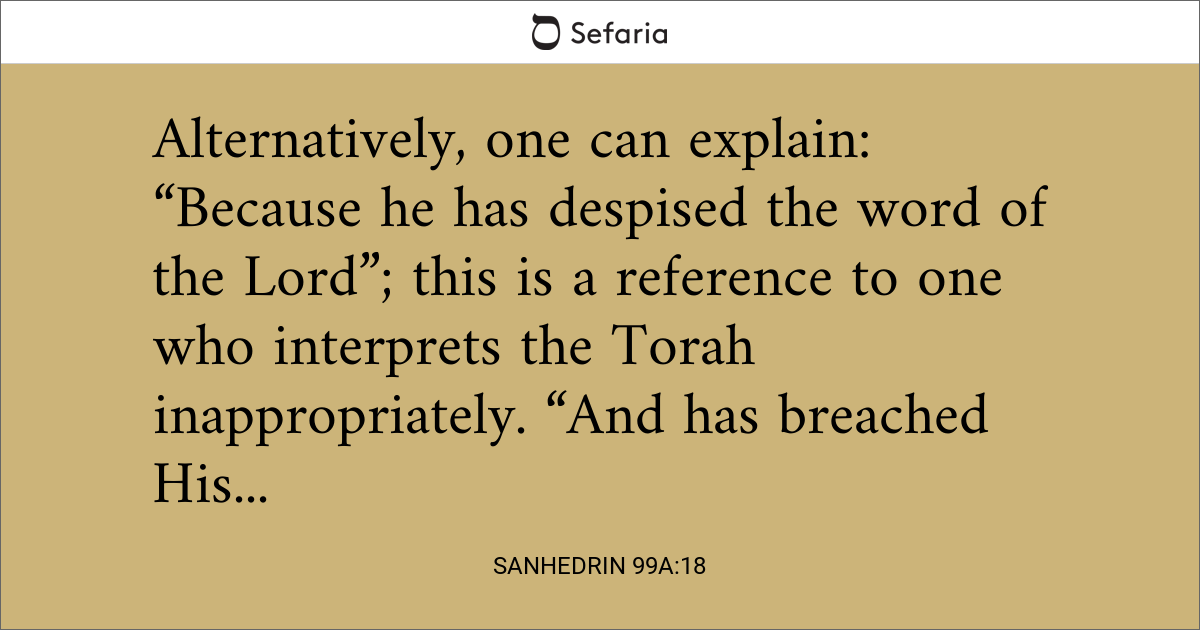 Sanhedrin 99a:18