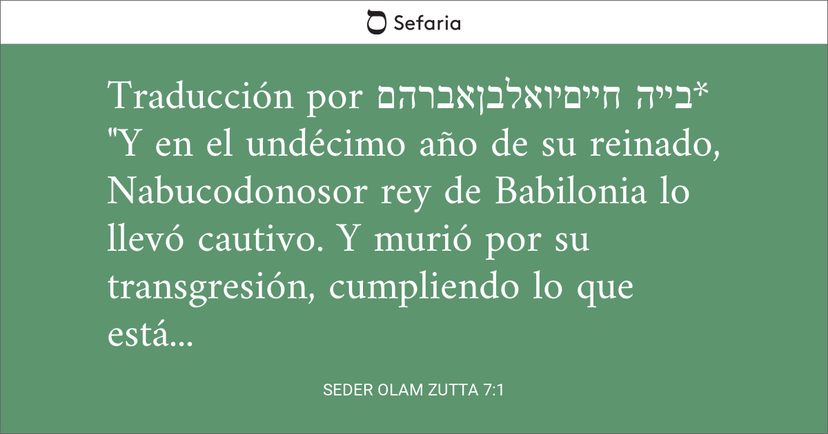 Seder Olam Zutta 7:1