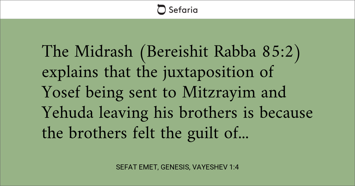 Sefat Emet, Genesis, Vayeshev 1:4