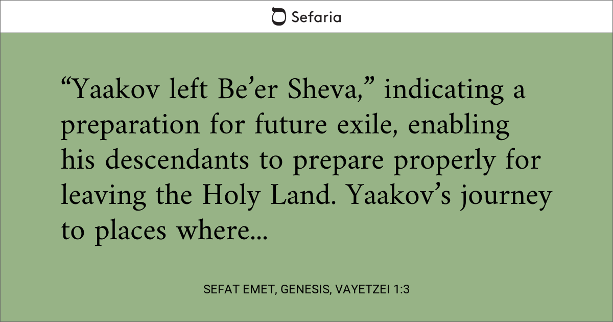 Sefat Emet, Genesis, Vayetzei 1:3