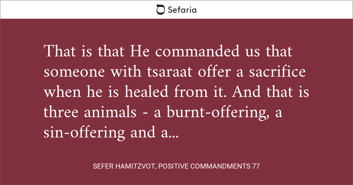 Sefer HaMitzvot, Positive Commandments 77